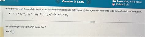 Solved Question 2 5223hw Score 402 ﻿of 5 ﻿pointsx
