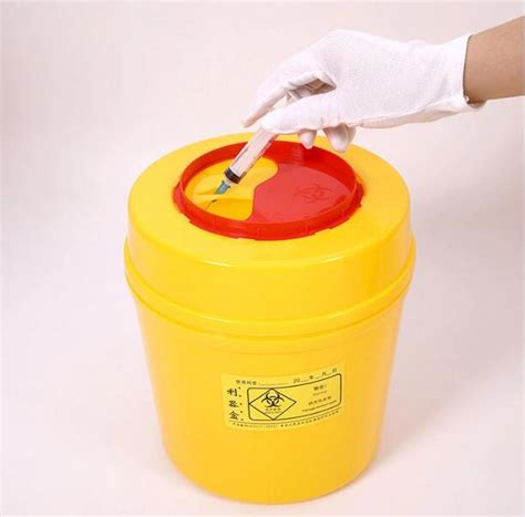 Round 3l 5l Plastic Disposable Sharps Box Medical Sharps Container