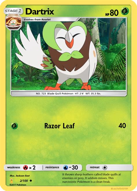 Dartrix Pokemongod Pokécardmaker net