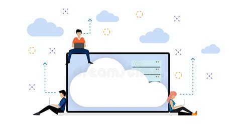 Cloud Computing Concept Vector Illustration Stock Vector Illustration Of Database Security