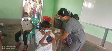 ရွှေပြည်သာမြို့နယ်၌ အသက် ၅ နှစ်မှ ၁၂ ကျောင်းသား သူများအား ကိုဗစ် ၁၉ ရောဂါ ကာကွယ်ဆေး ဒုတိယအကြိမ