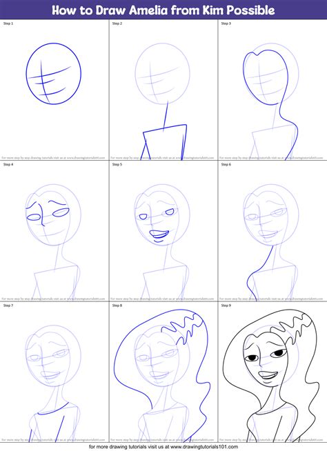 How To Draw Amelia From Kim Possible Kim Possible Step By Step
