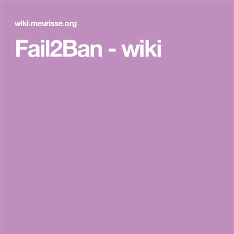 fail2ban wiki linux