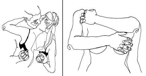Artist Uses Simple Line Drawings To Capture A Couple S Intimate Moments From The Female
