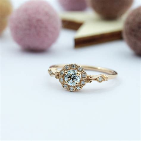Simple Vintage Gold Engagement Rings