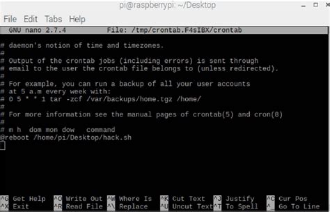 cron job that runs hack sh on reboot download scientific diagram