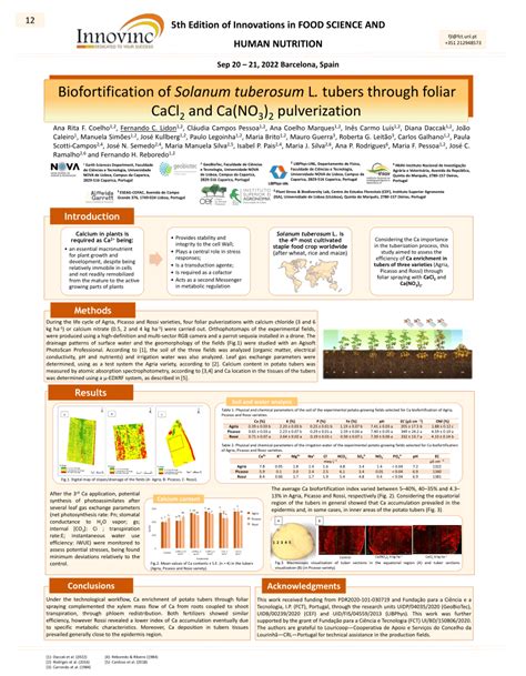 Pdf Biofortification Of Solanum Tuberosum L Tubers Through Foliar