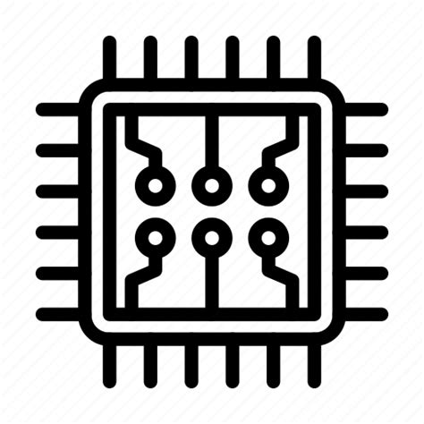 Processor Chip Cpu Microchip Technology Icon Download On Iconfinder