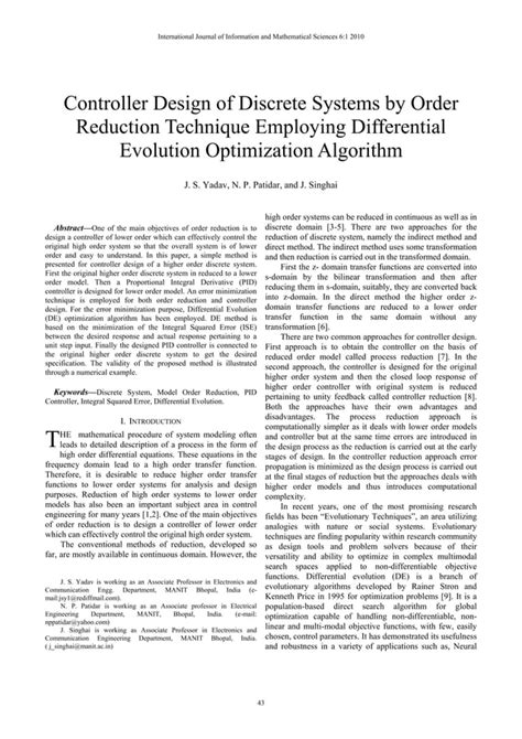 Reduced Order In Discrete Domain Pdf