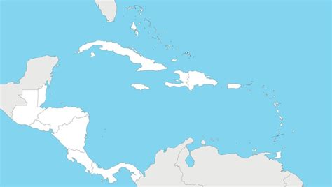 Blank Middle America Physical Map River Blank Map Of Central And South