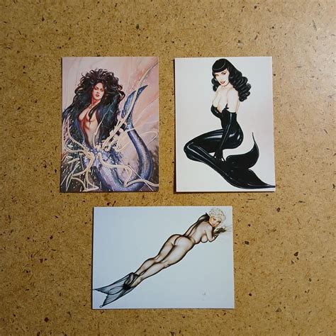 Nsfw Erotic Mermaid Fantasy Collector Cards By Olivia Deberardinis From