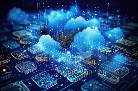 Premium Photo Closeup Seamless Transfer And Storage Of Big Data On The Internet Capturing The