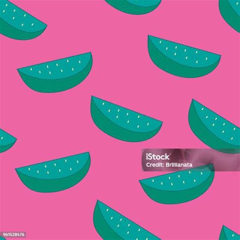 수 박 조각으로 완벽 한 배경입니다 벡터 일러스트 레이 션 0명에 대한 스톡 벡터 아트 및 기타 이미지 0명 과일 귀여운 Istock