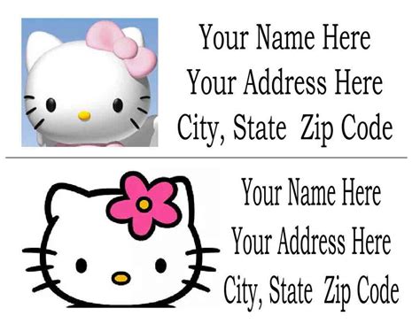 60 Hello Kitty Return Address Labelsmany Choicesfree Shipping Etsy