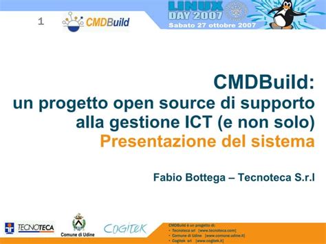 cmdbuild un progetto open source di supporto alla gestione ict e non