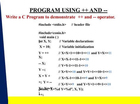 Operators In C Programming Languagepptx
