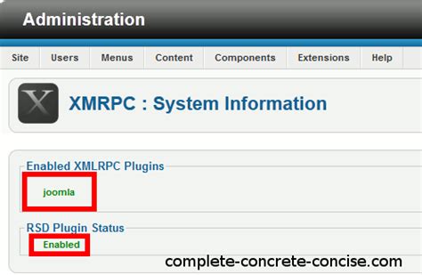 Joomla Installing A Movable Type Api Plugin Xmlrpc Complete Concrete Concise