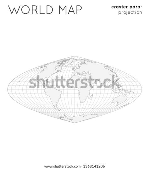 World Map Globe Craster Parabolic Projection Stock Vector Royalty Free 1368141206 Shutterstock