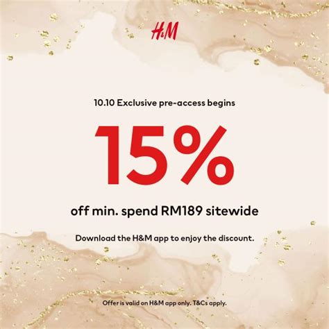 H M 10 10 Sale App Users Exclusive Pre Access 15 OFF 9 Oct 2023