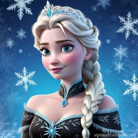 Elsa Frozen Hair Color Stable Diffusion Online