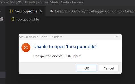 Unable To Preview Cpuprofile Files Issue Microsoft Vscode GitHub