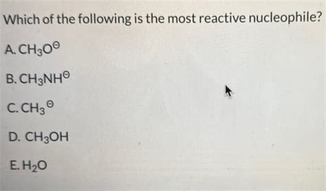Solved Which of the following is the most reactive | Chegg.com