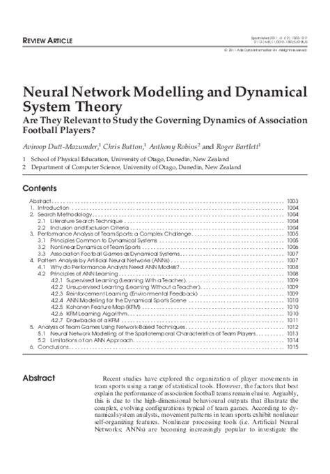 pdf neural network modelling and dynamical system theory