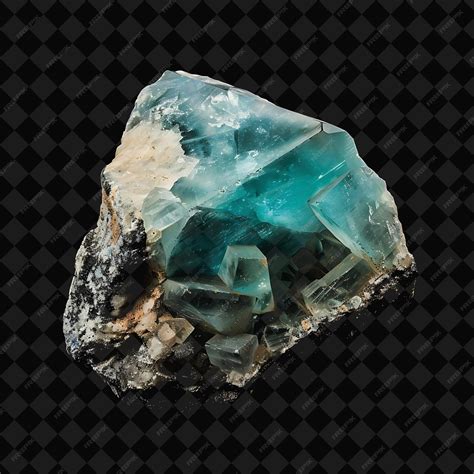 Smithsonite Crystal With Trigonal Shape And A Range Of Color Png Neon Object On Dark Background