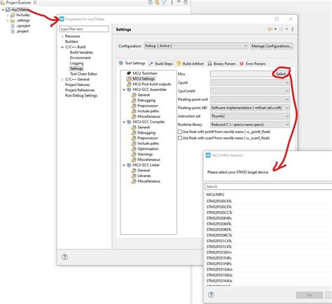 solved how to configure external eclipse stm32 project so