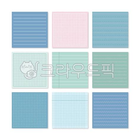 메모지 포스트잇 종이 네모 기록 사진이미지일러스트캘리그라피 Green Seed작가