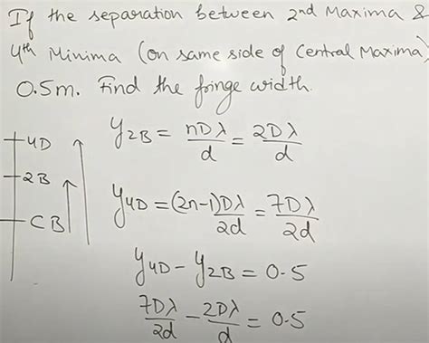 If The Separation Between 2 Text Nd Maxima And 4th Minima On Same S
