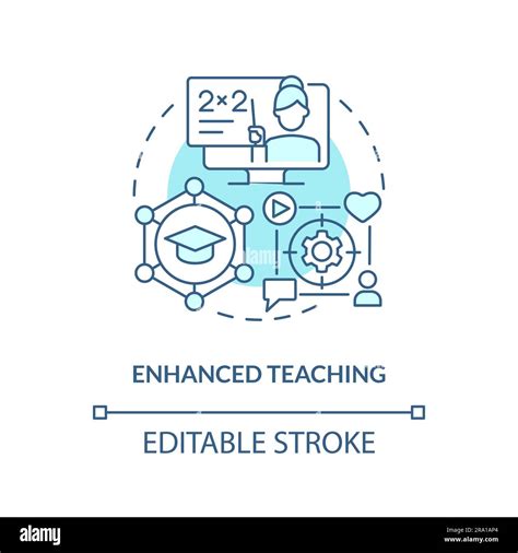 Enhanced Teaching Gradient Concept Editable Icon Stock Vector Image
