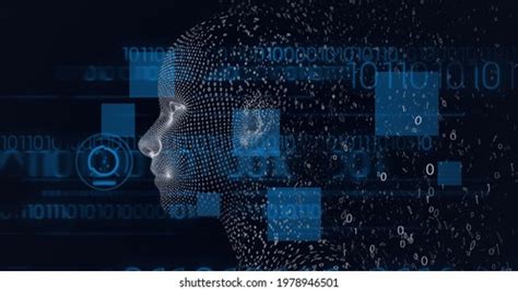 Composition Human Bust Binary Coding Processing Stock Illustration Shutterstock