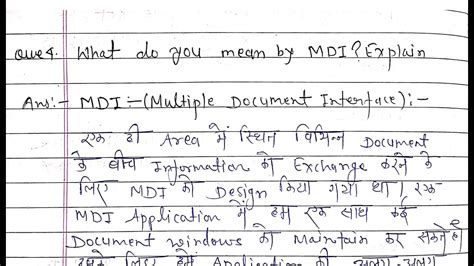 MDI VB Net Pgdca Nd Sem Notes YouTube