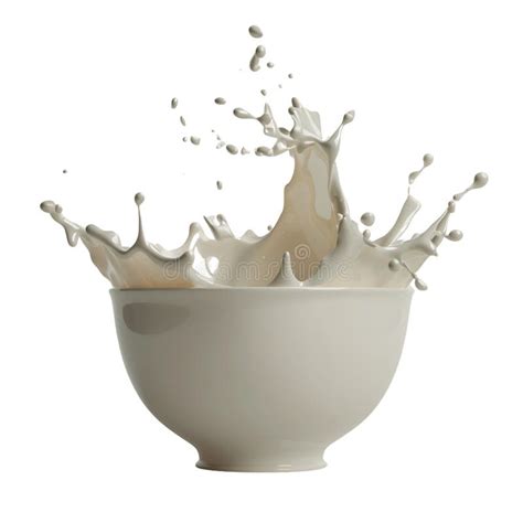 Milk Splash In Bowl Stock Image Illustration Of Milk 348125193