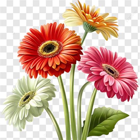 Vibrant Gerbera Daisies Bouquet Illustration Gerbera Daisy Gerbera