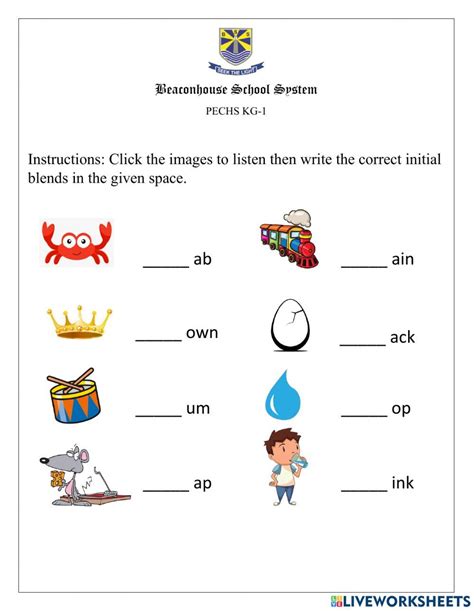 Initial Blends Tr Cr Dr Worksheet Artofit