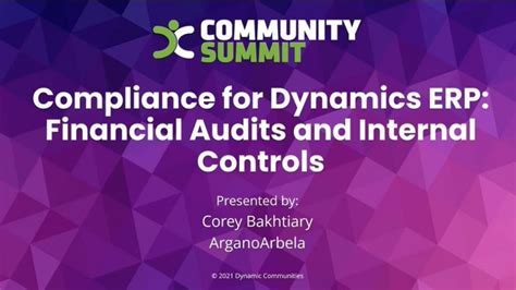 Compliance For Dynamics Erp Ax 2012 And D365 Finance And Operations Financial Audits And