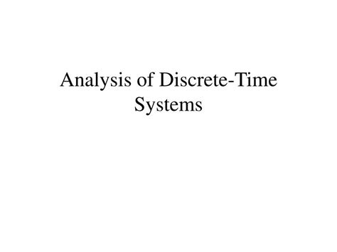 PPT Time Domain Representations Of Linear Time Invariant Systems PowerPoint Presentation ID