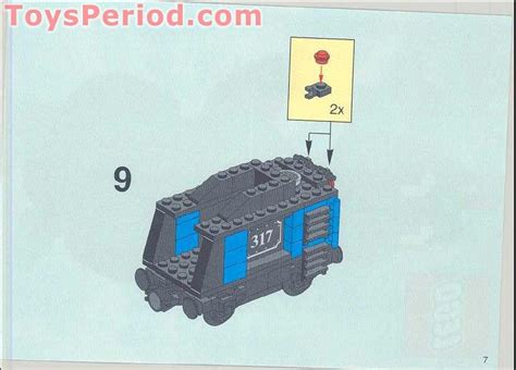 Lego 3742 My Own Train Locomotive Tender Plain Without Trim Instructions And Parts List
