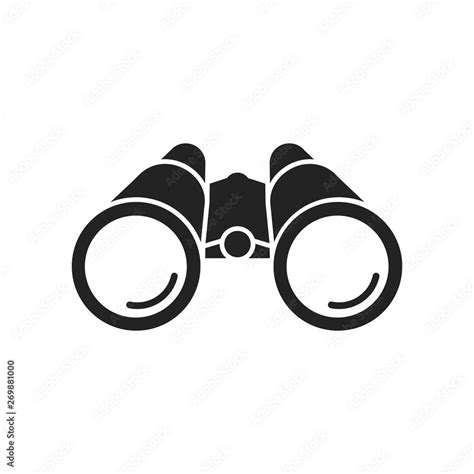Binoculars Flat Icon Vector Isolated Stock Vector Adobe Stock