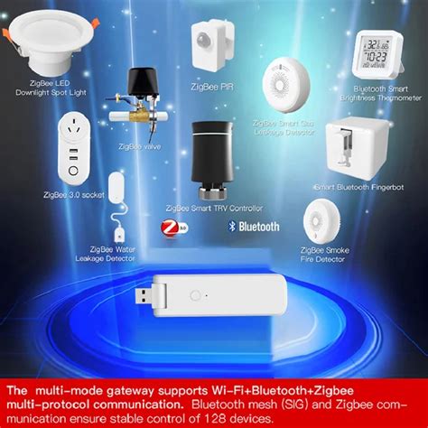 Tuya เกตเวย Multi Mode Gateway Zigbee Bluetooth สำหรบเชอมตออปกรณ Zigbee และ Bluetooth
