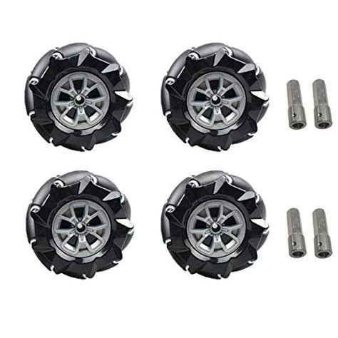 Buy 97mm Mecanum Wheel 6mm Motor Coupling Motor Connector Kit 5kg Load Omni Wheel For 2wd