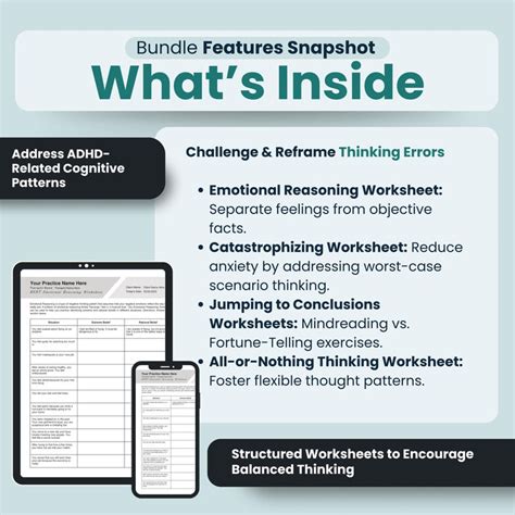 Adhd Worksheets Bundle 20 Fillableprintable Templates Adhd Executive