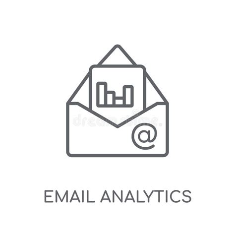 Email Analytics Linear Icon Modern Outline Email Analytics Logo Stock