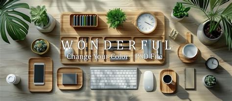 Modern Minimalist Workspace Premium Ai Generated Psd