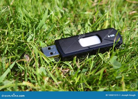 Lost Data Flash Drive Stock Image Image Of Grass Documents