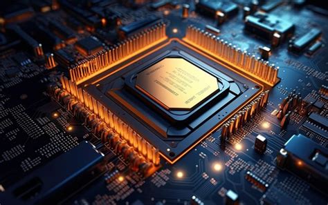 Shot Of Generic Printed Circuit Board With Microchips And Other