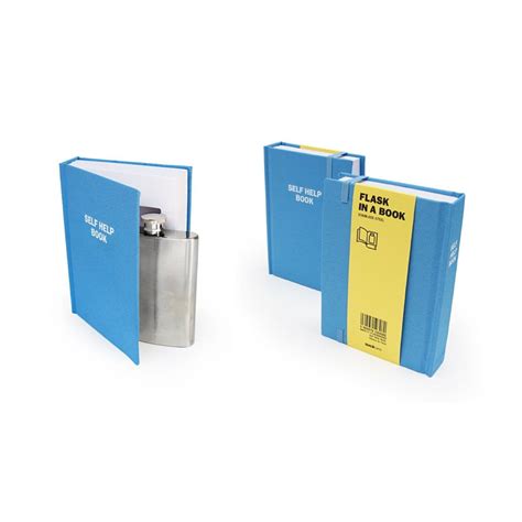 Self Help Hip Flask In A Book