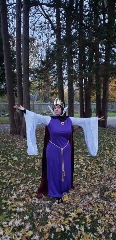 Adult Disney Snow White Evil Queen Purple Dress Halloween Costume With
